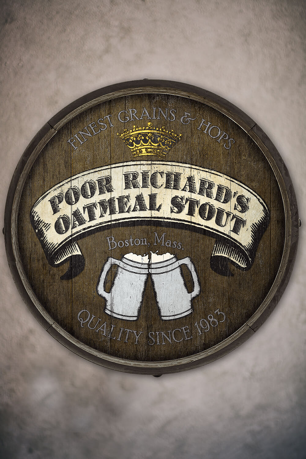 BARREL END WALL ART – Old Wood Signs