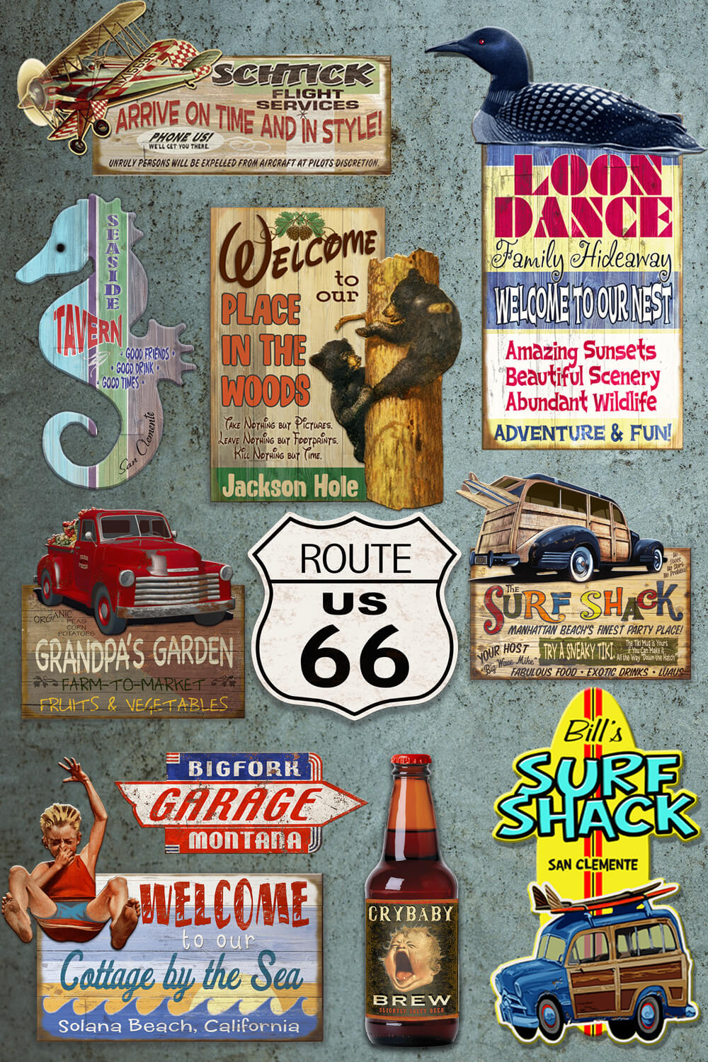 SHAPED WALL ART – Old Wood Signs