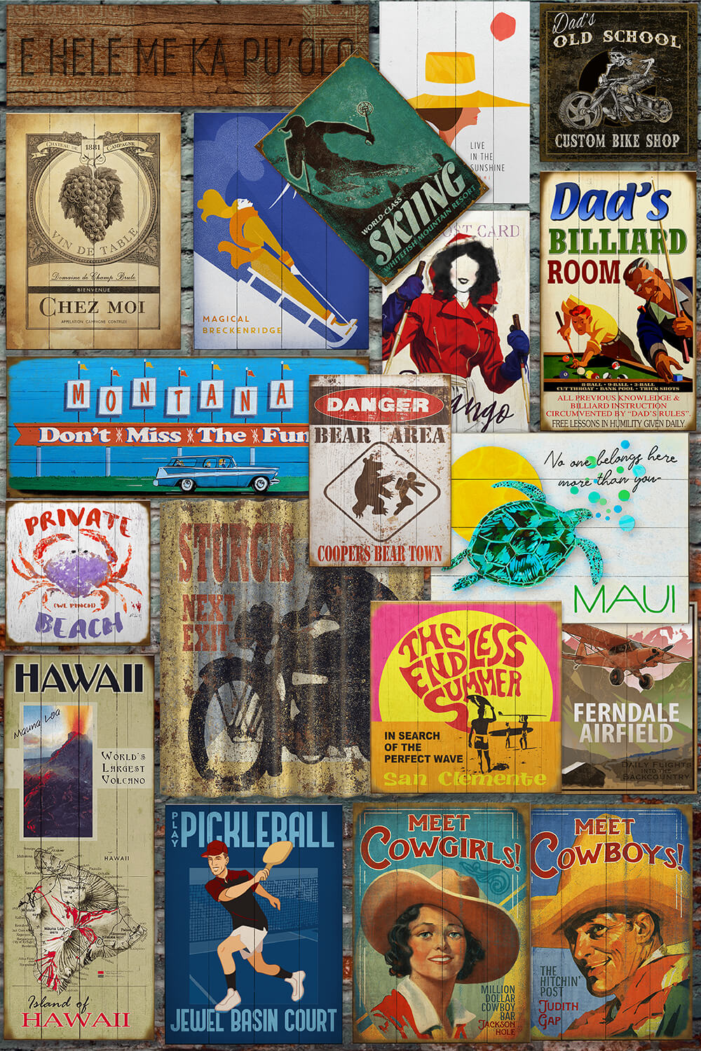 Wood and Metal Signs | Vintage Wall Art and Decor – Old Wood Signs