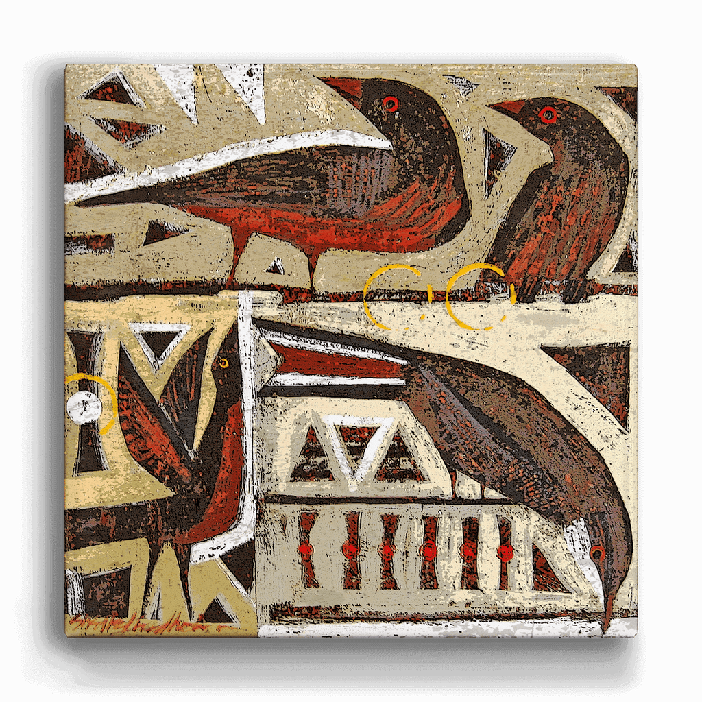 Spirit Birds: Twilight Gathering - Metal Box Art – Old Wood Signs