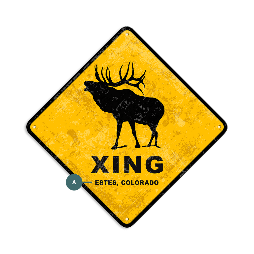 Elk Crossing - Metal Wall Art – Old Wood Signs