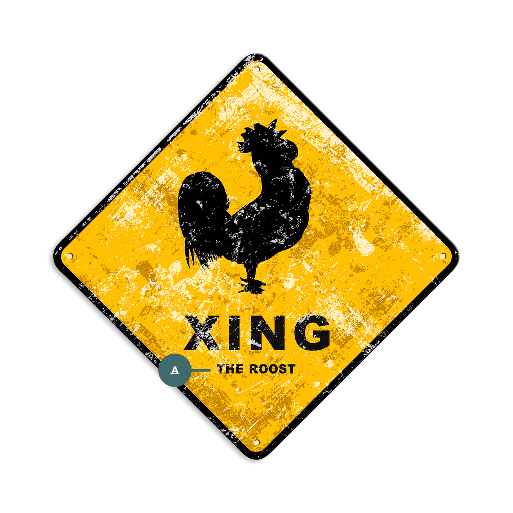Rooster Crossing - Metal Wall Art – Old Wood Signs