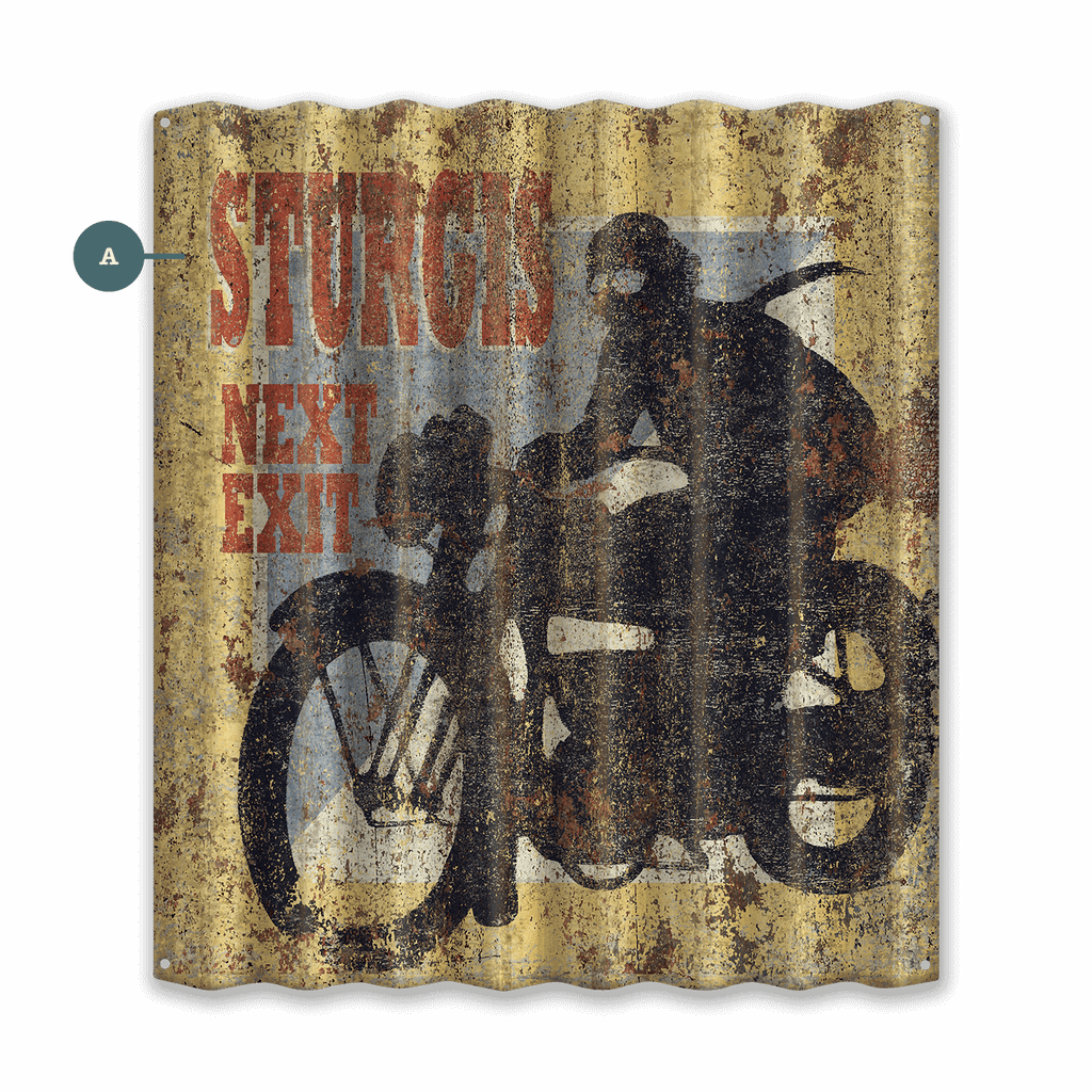 Sturgis, Next Exit - Corrugated Metal Wall Art – Old Wood Signs