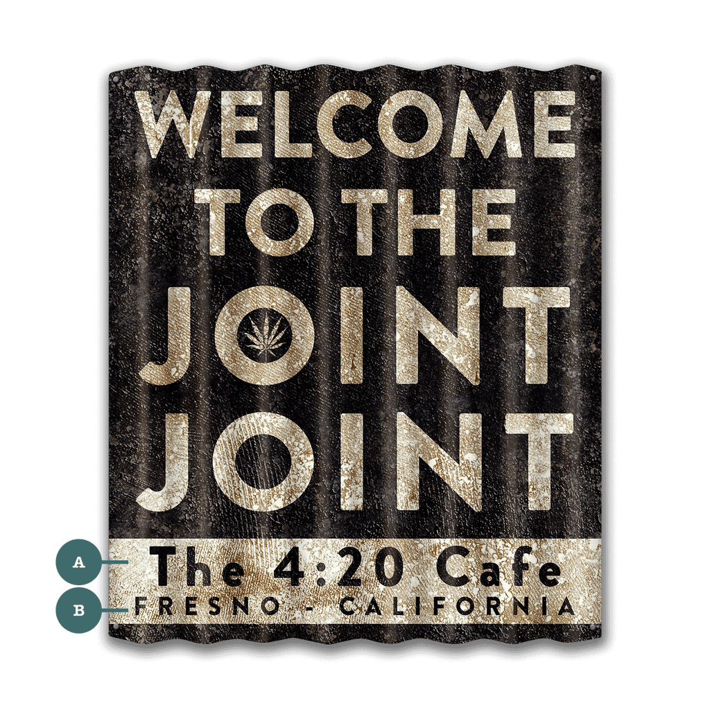 Welcome to the Joint Joint - Corrugated Metal Wall Art – Old Wood Signs