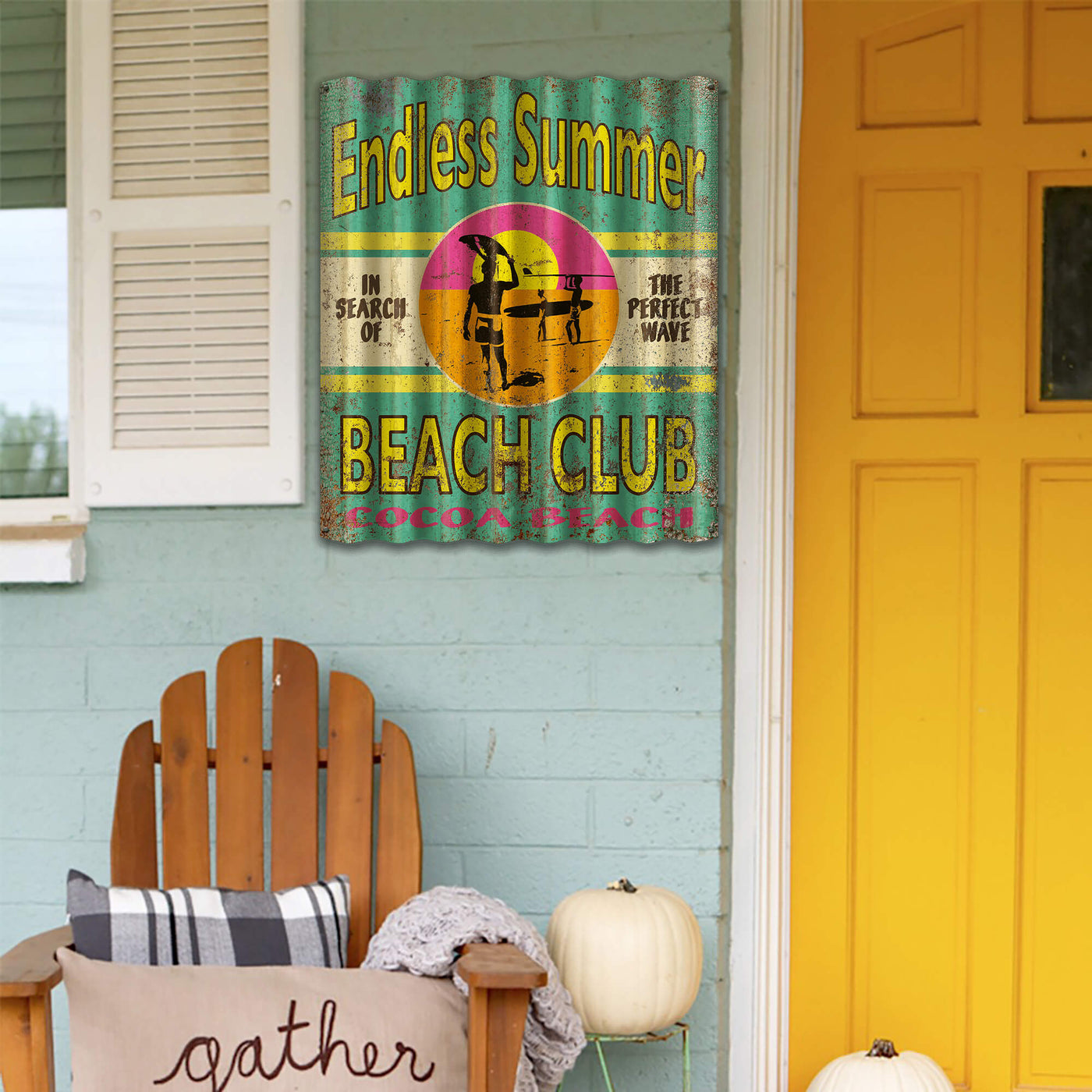 The Endless Summer: Cocoa Beach - Corrugated Metal Wall Art – Old Wood ...
