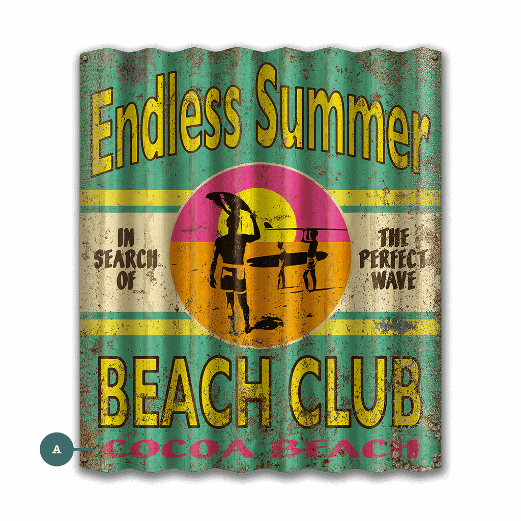 The Endless Summer: Cocoa Beach - Corrugated Metal Wall Art – Old Wood ...