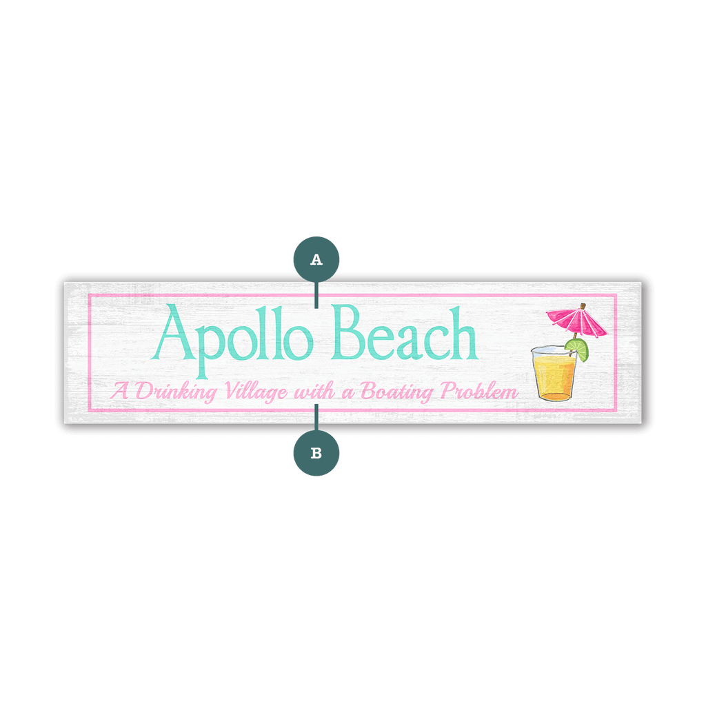 Coastal Cocktail Landmark Sign - Wall Decor – Old Wood Signs