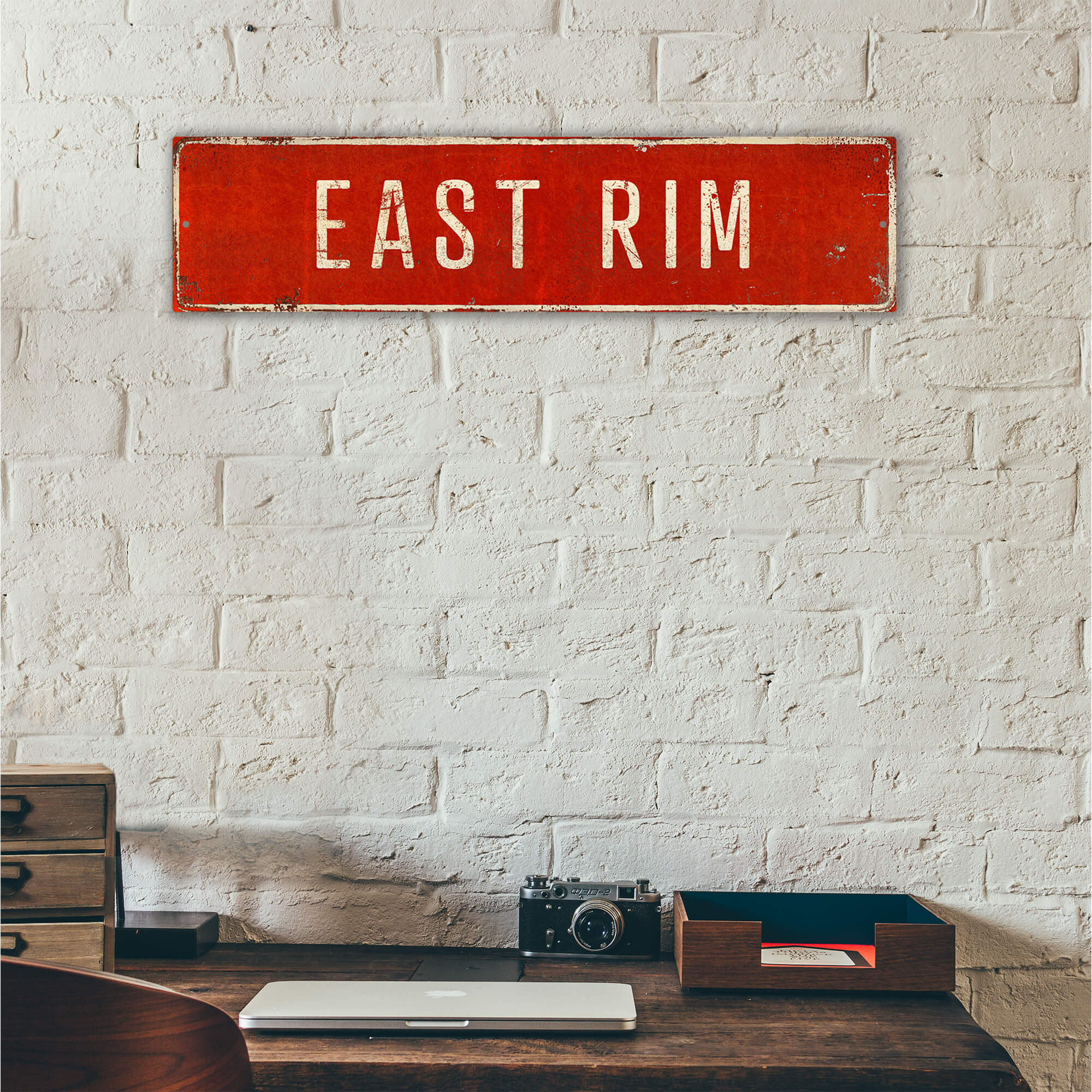 Landmark Classic Custom Signs: Red 1 - Wall Decor – Old Wood Signs