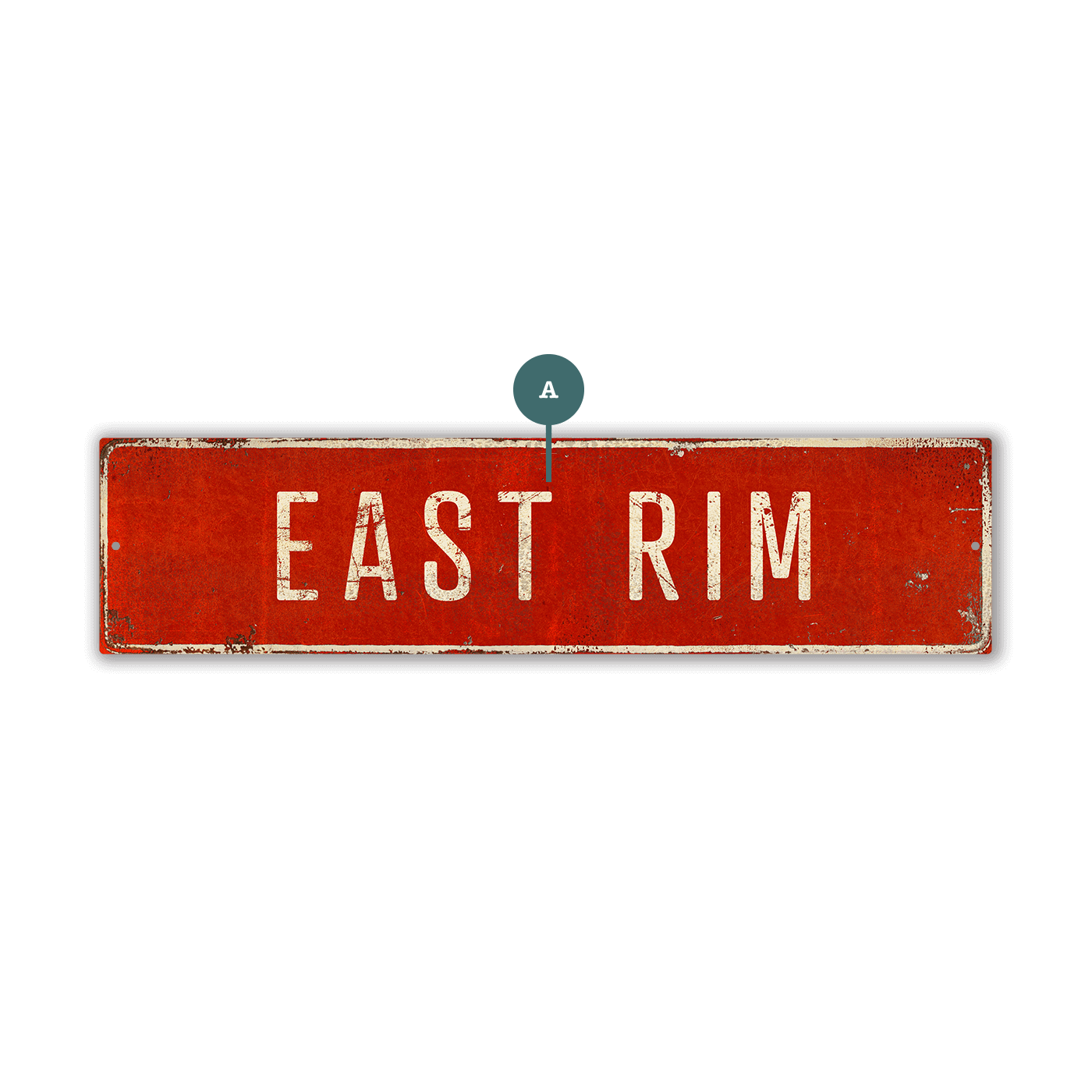 Landmark Classic Custom Signs: Red 1 - Wall Decor – Old Wood Signs