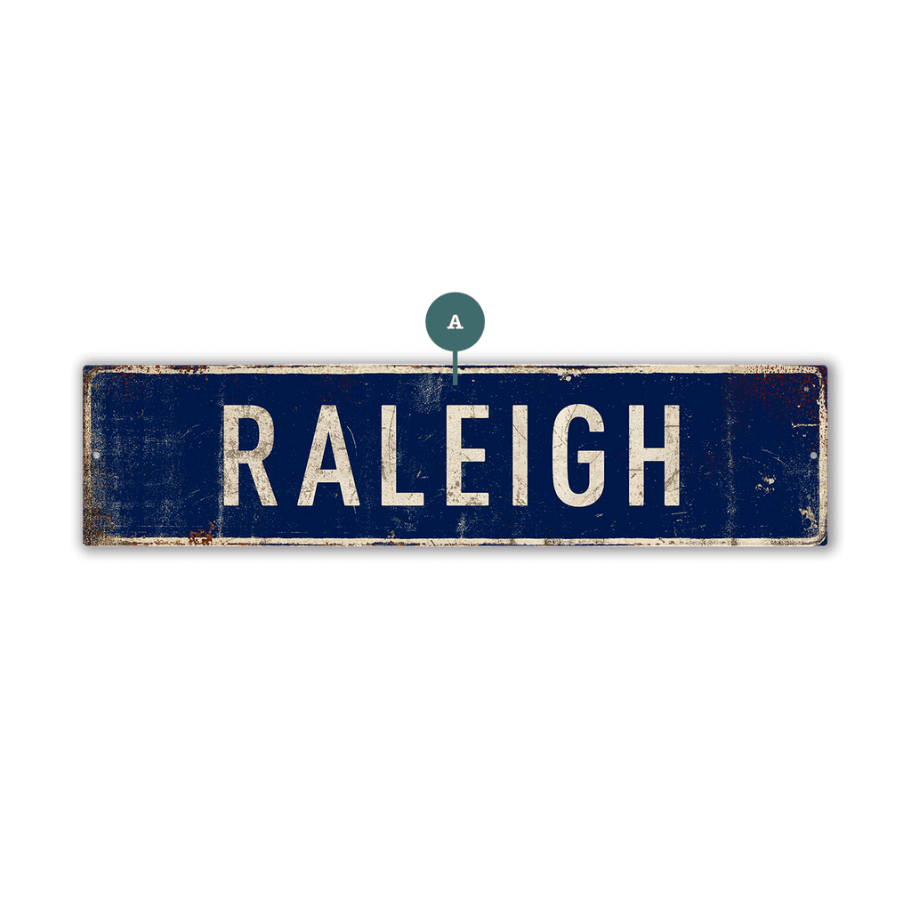 Landmark Classic Custom Signs: Navy 1 - Wall Decor – Old Wood Signs