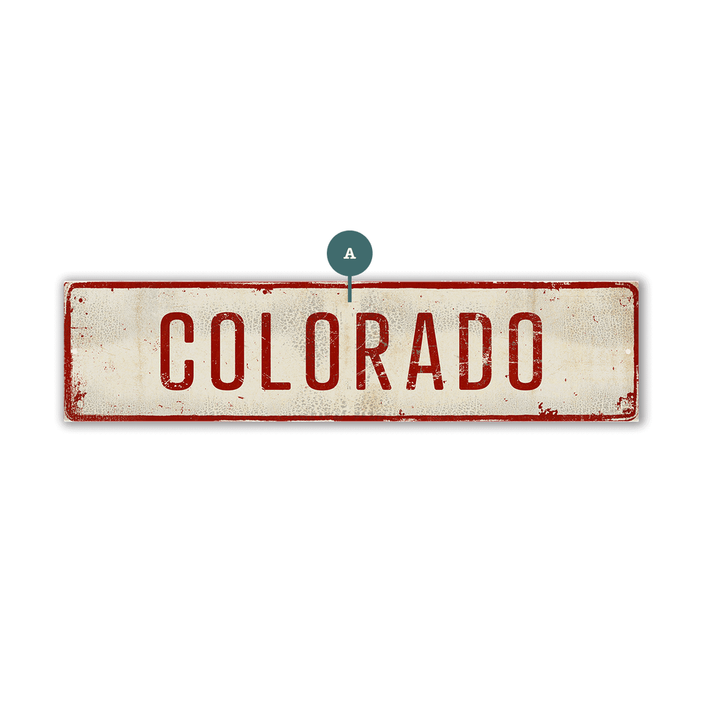 Landmark Classic Custom Signs: Red Text 1 - Wall Decor – Old Wood Signs