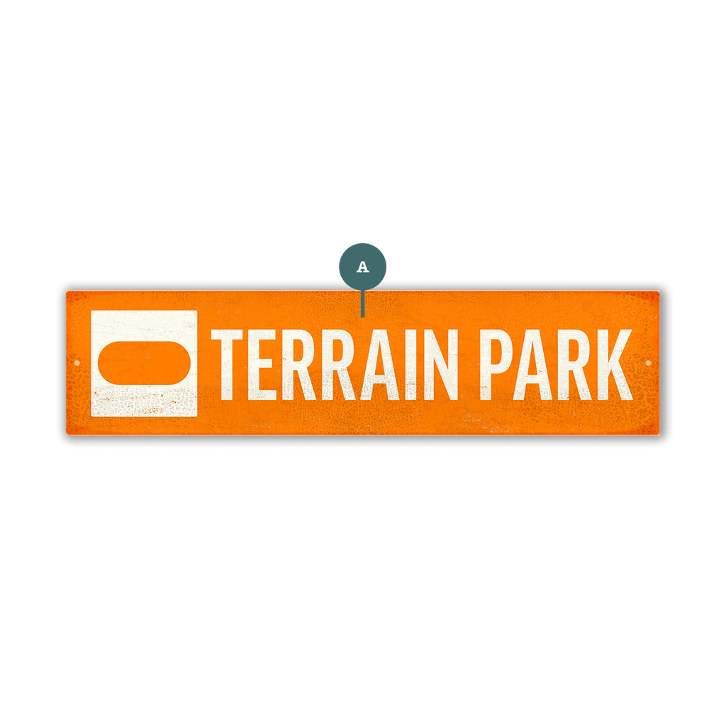 Ski Run Custom Signs: Terrain Park - Wall Decor – Old Wood Signs