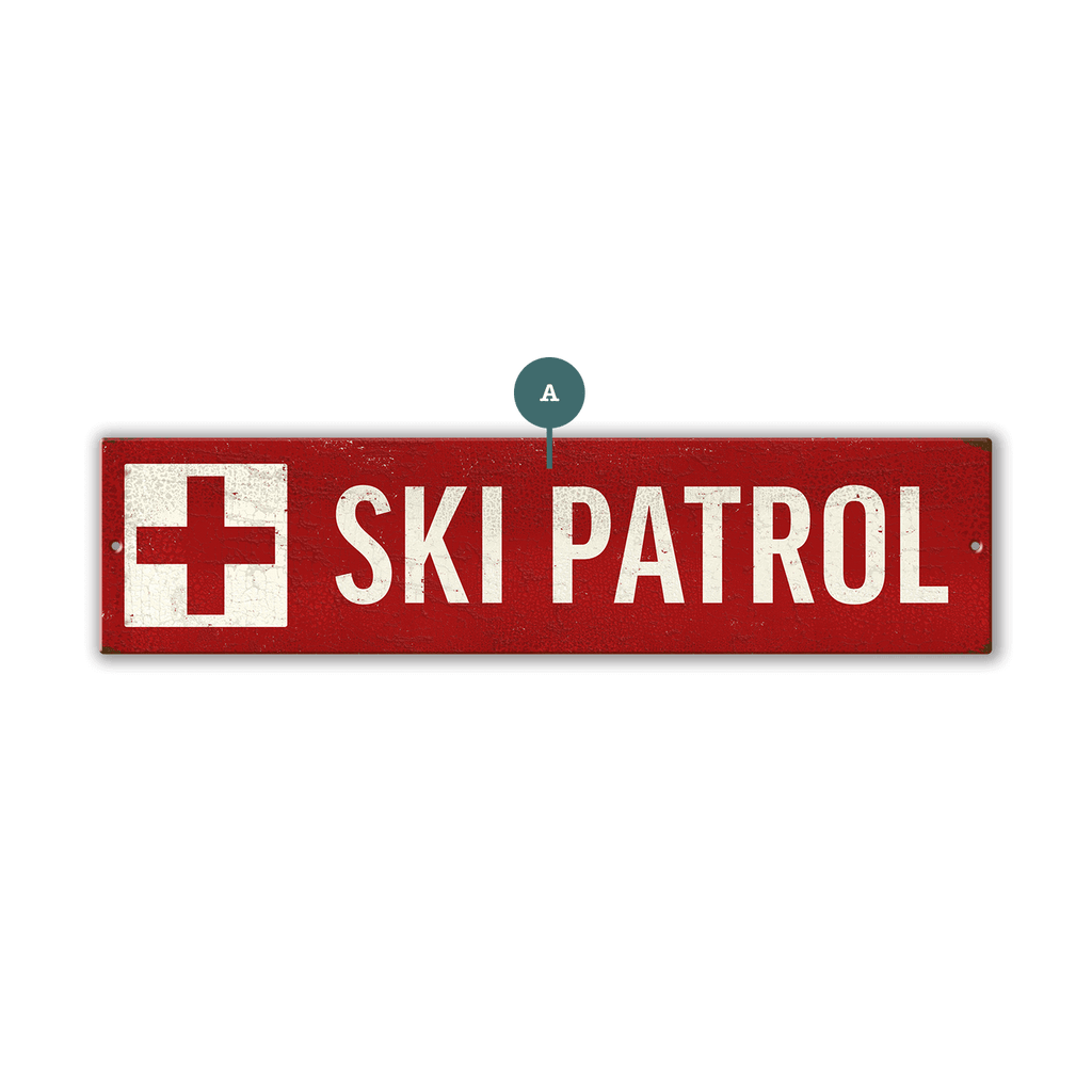 Ski Run Custom Signs: Ski Patrol - Wall Decor – Old Wood Signs