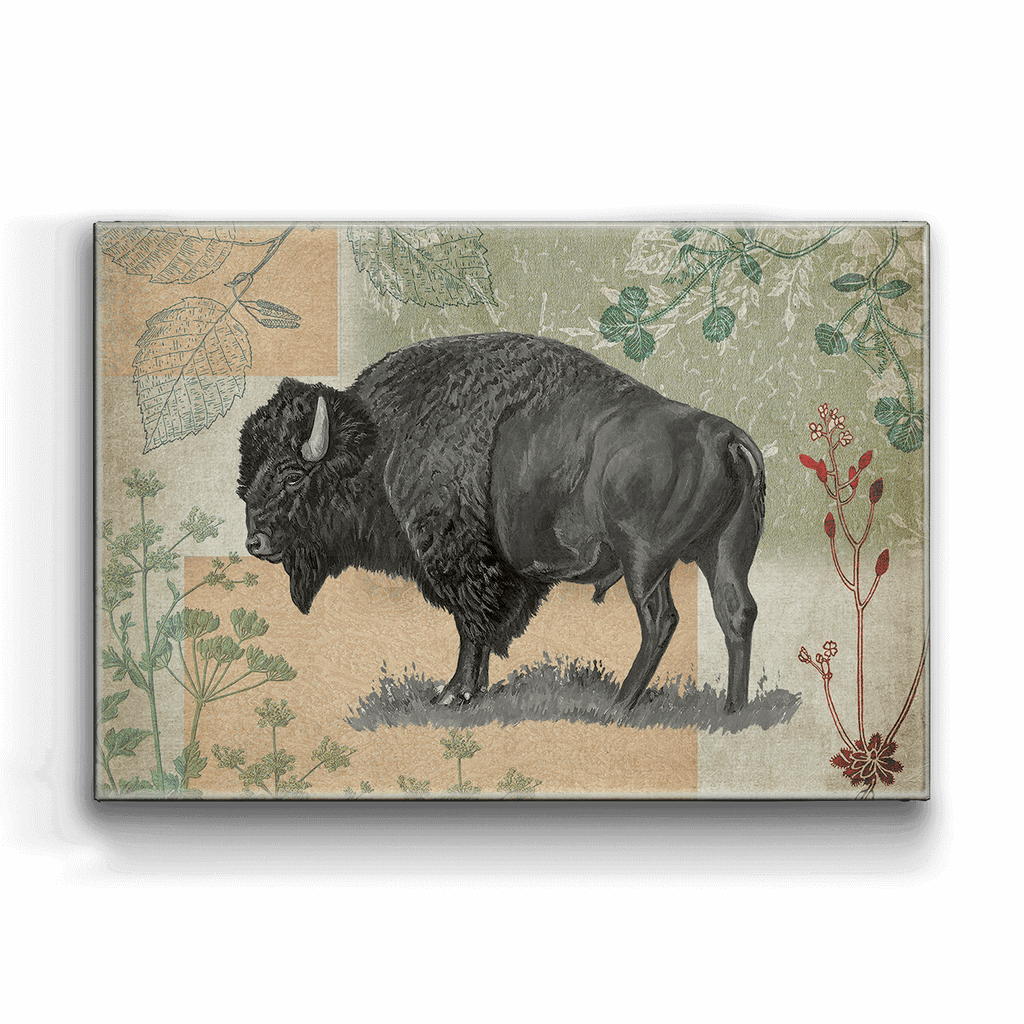 Wildwood Bison - Metal Box Art – Old Wood Signs