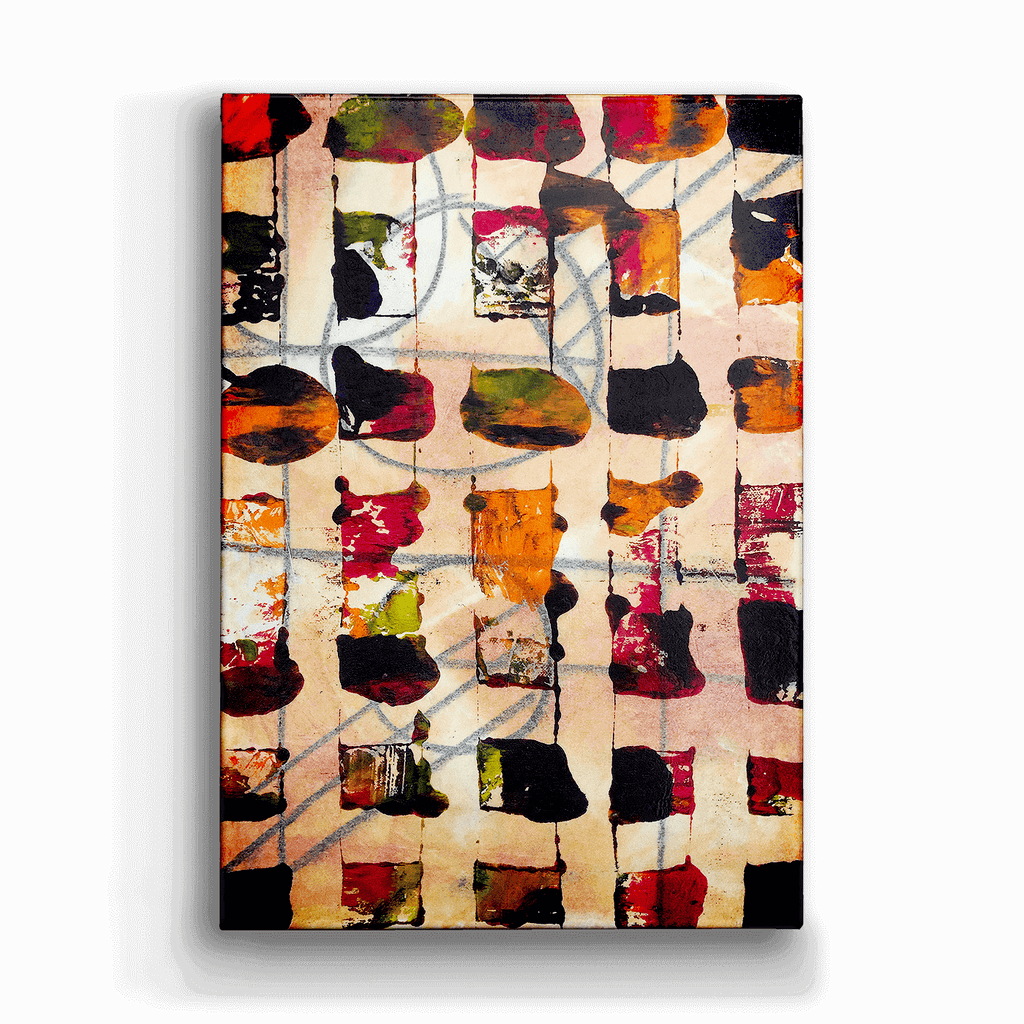 Orange and Black Chex - Metal Box Art – Old Wood Signs