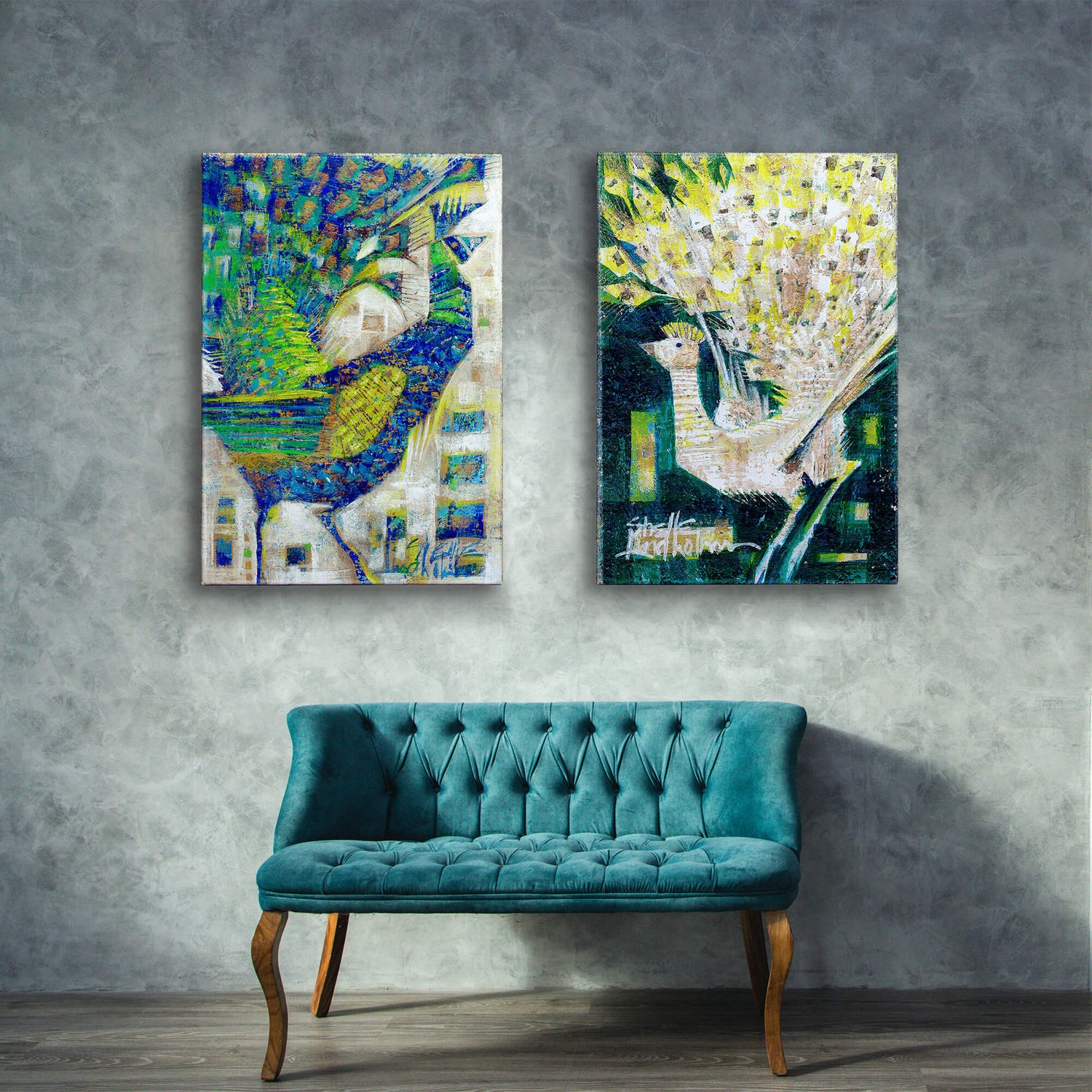 Blue Peacock - Metal Box Art – Old Wood Signs
