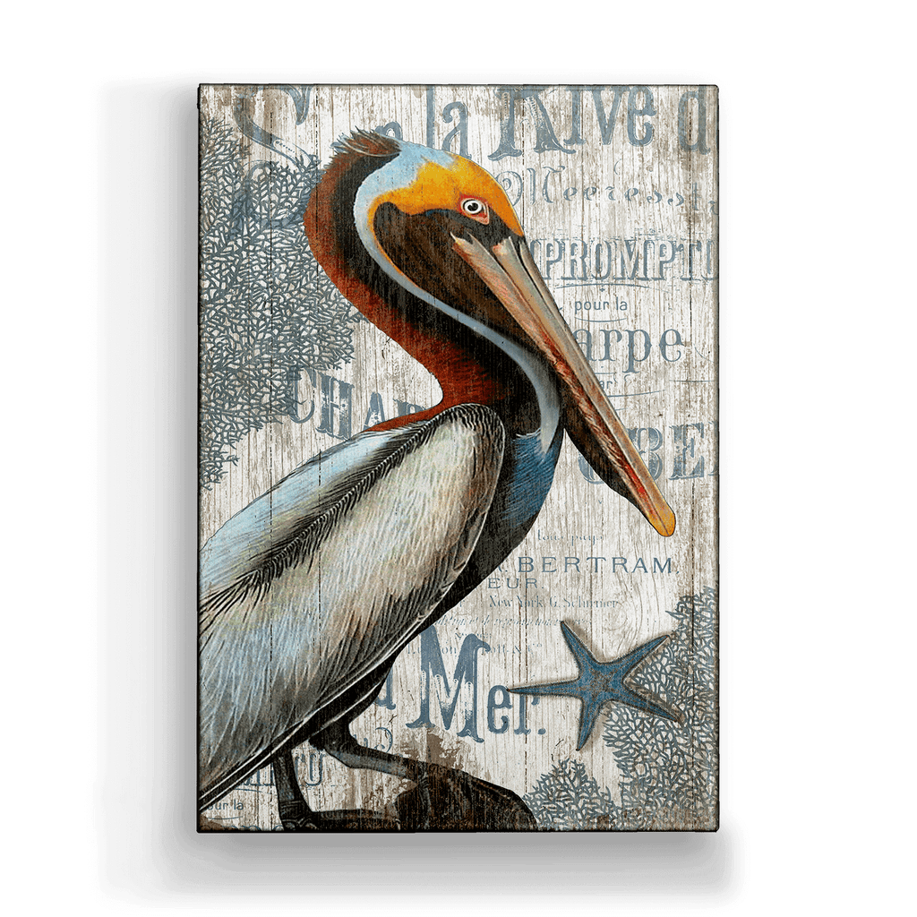 Pelican Perch - Metal Box Art – Old Wood Signs