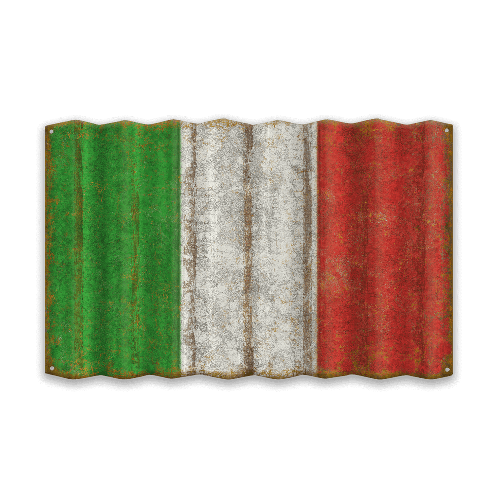 Italian Flag - Corrugated Metal Wall Art – Old Wood Signs