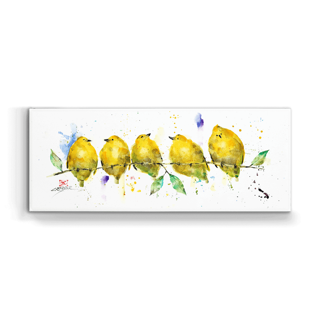 Lemon Birds - Metal Box Art – Old Wood Signs