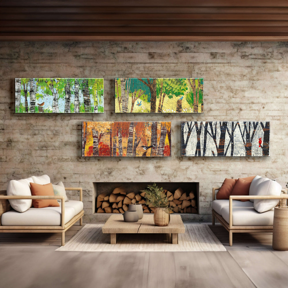 Seasonal Serenade: Autumn Reflection - Metal Box Art – Old Wood Signs