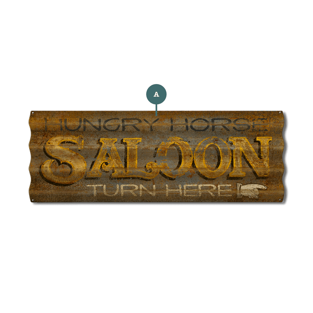 Saloon - Corrugated Metal Wall Art – Old Wood Signs