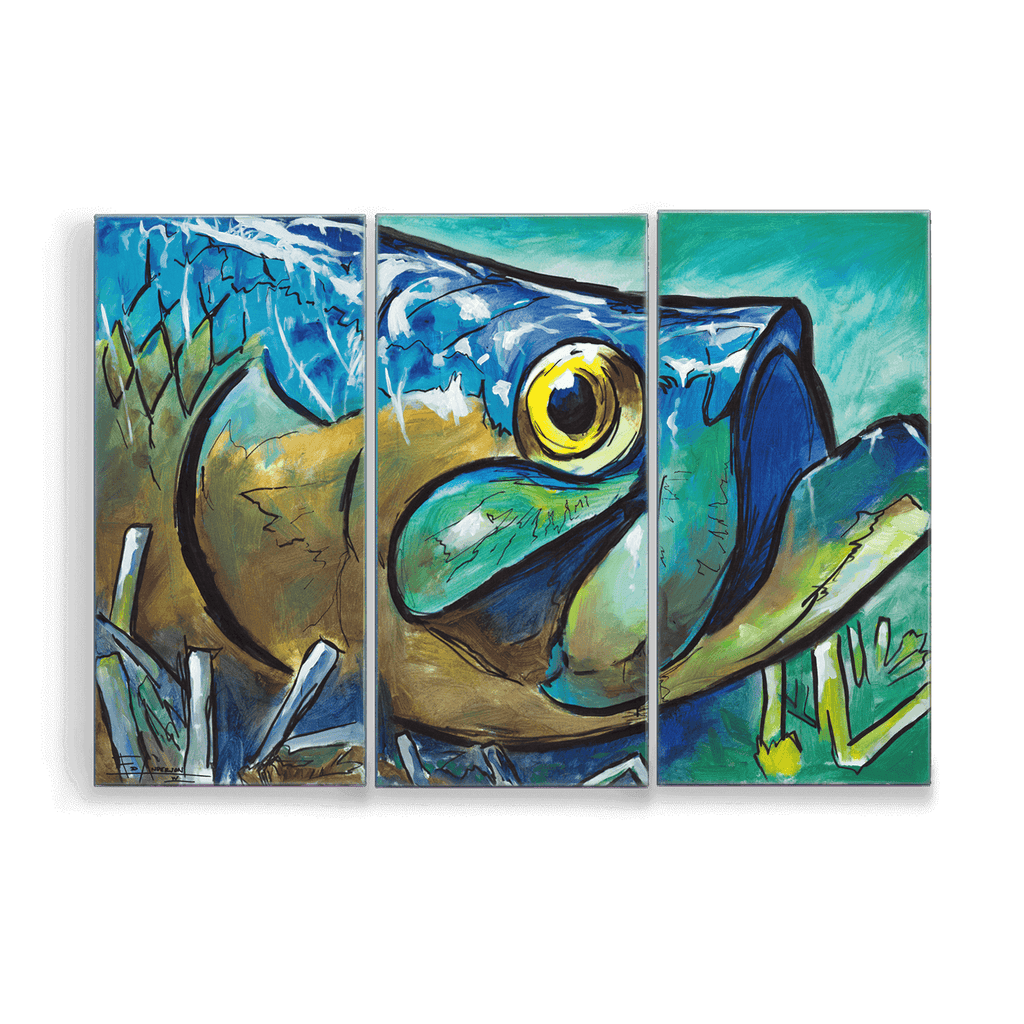 Tidal Tarpon: 3-Piece Metal Box Art – Old Wood Signs