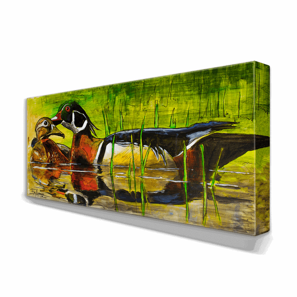 Wood Ducks: Metal Box Art – Old Wood Signs