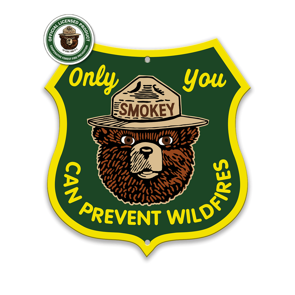 Smokey Bear Only You Badge - Aluminum Shaped Wall Art – Old Wood Signs