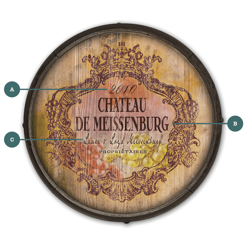 Chateau de Meissenburg - Barrel End Wall Art – Old Wood Signs