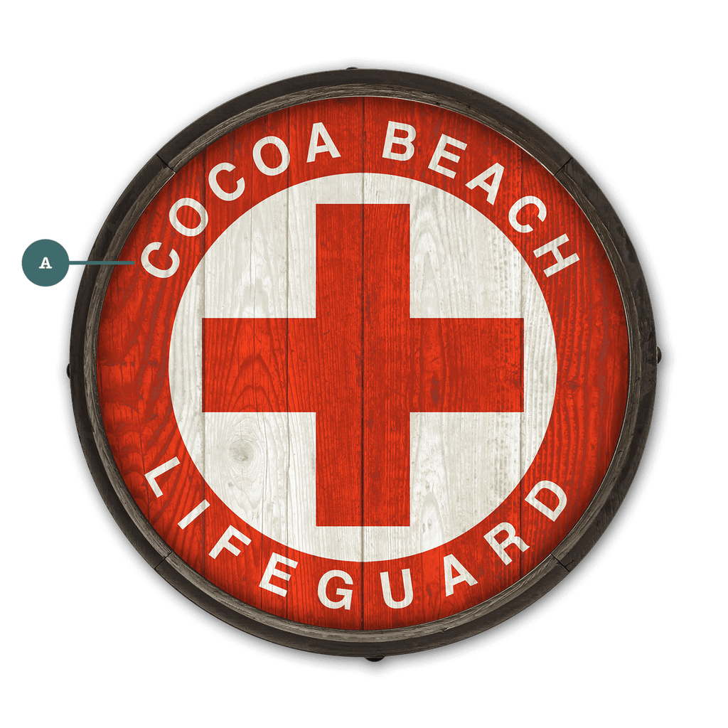 Lifeguard Sign - Barrel End Wall Art – Old Wood Signs