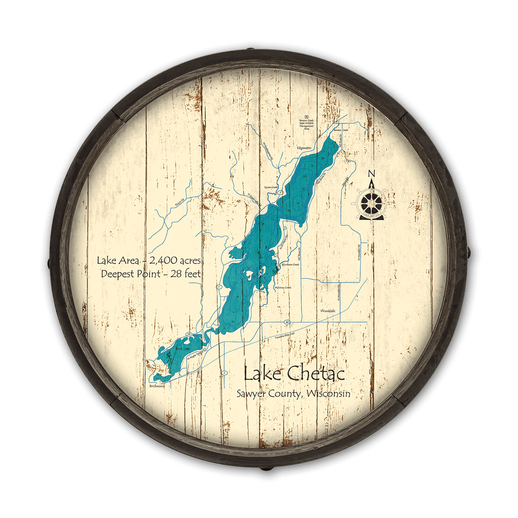 Lake Chetac Wisconsin Map ACTIVITIES Fred Thomas Resort Located On
