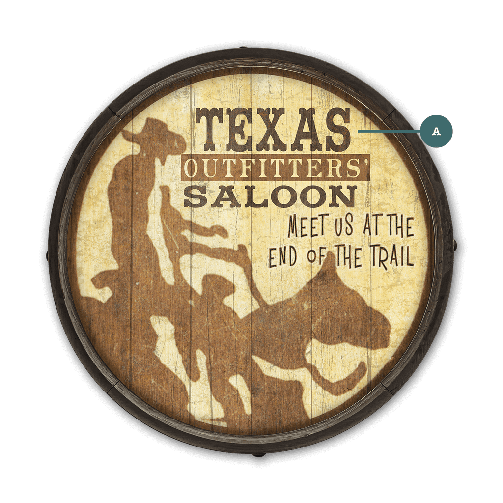 Meet Us at the End of the Trail - Barrel End Wall Art – Old Wood Signs