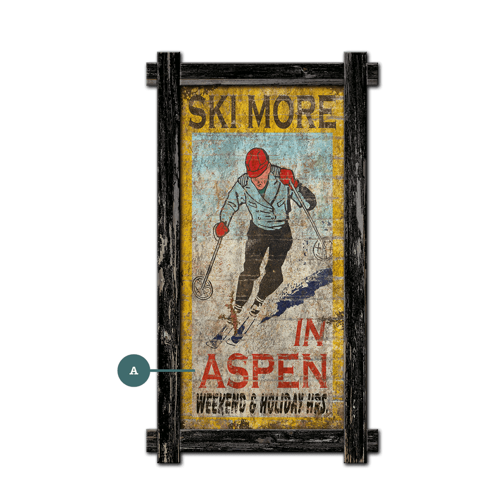 Ski More, Worry Less - Framed Wall Art – Old Wood Signs