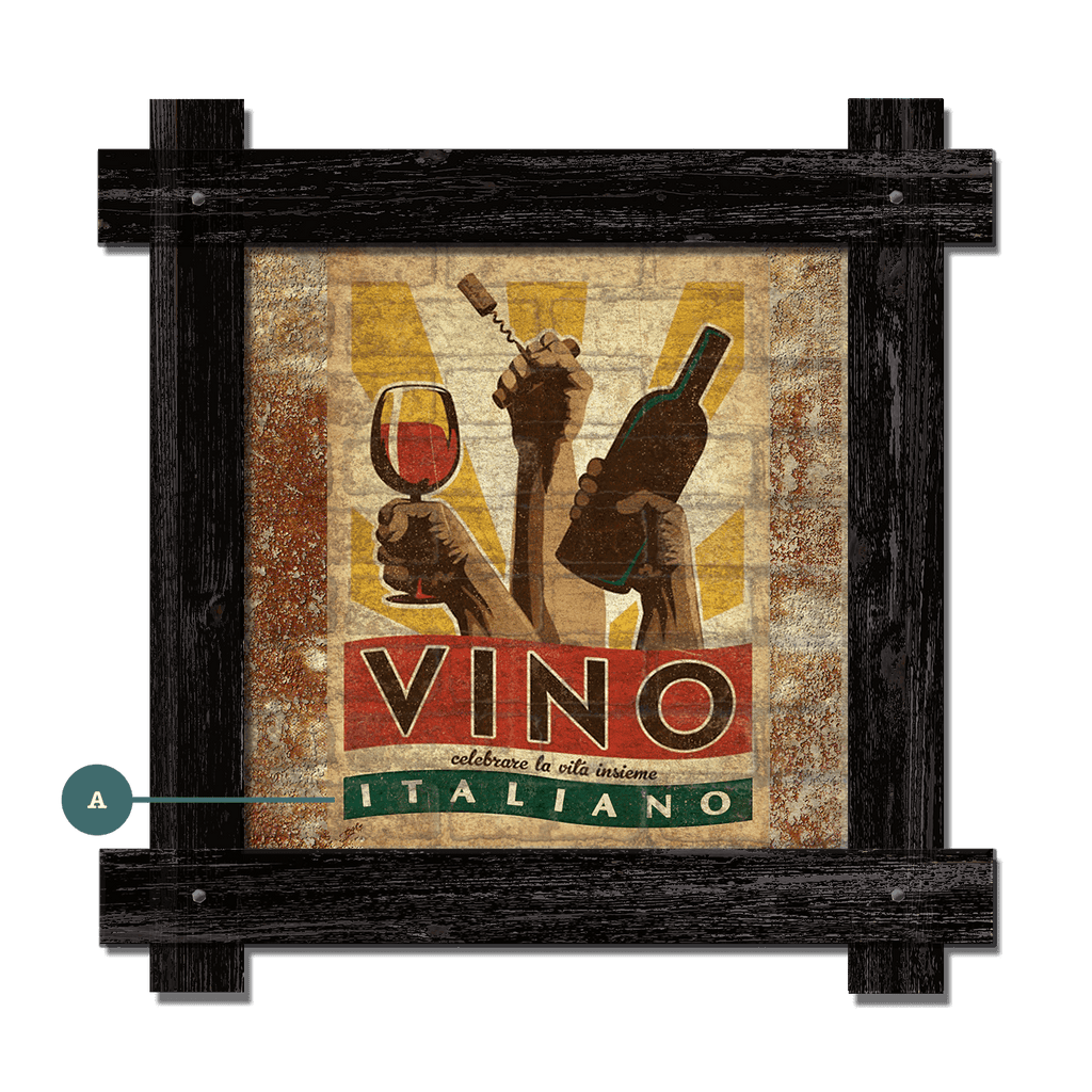 Vino Italiano - Framed Wall Art – Old Wood Signs