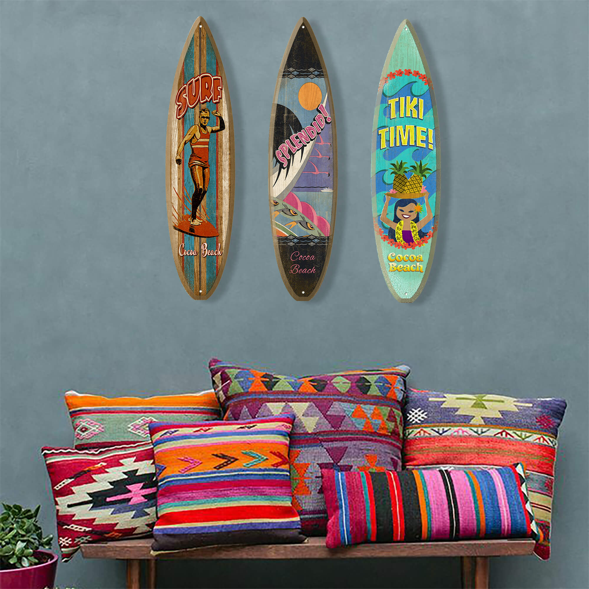 Old School Surfer - Surfboard Wall Art – Old Wood Signs