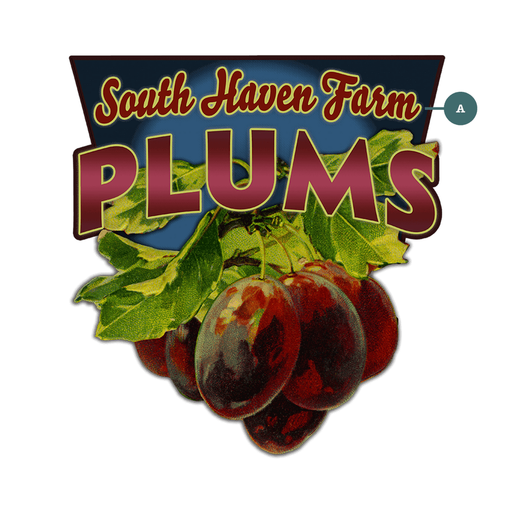 Garden Cutouts: Plums - Decorative Plaque – Old Wood Signs