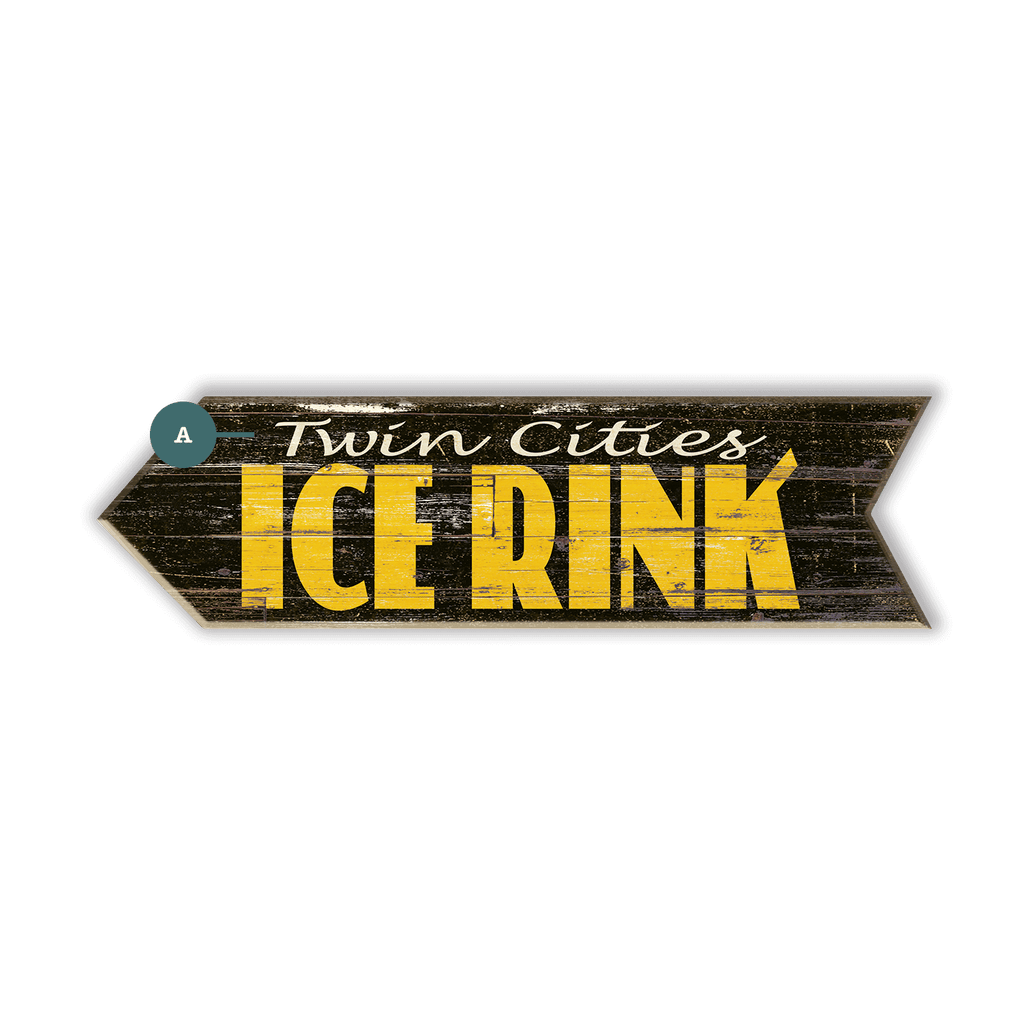 Ice Rink Arrow - Wood Wall Decor – Old Wood Signs