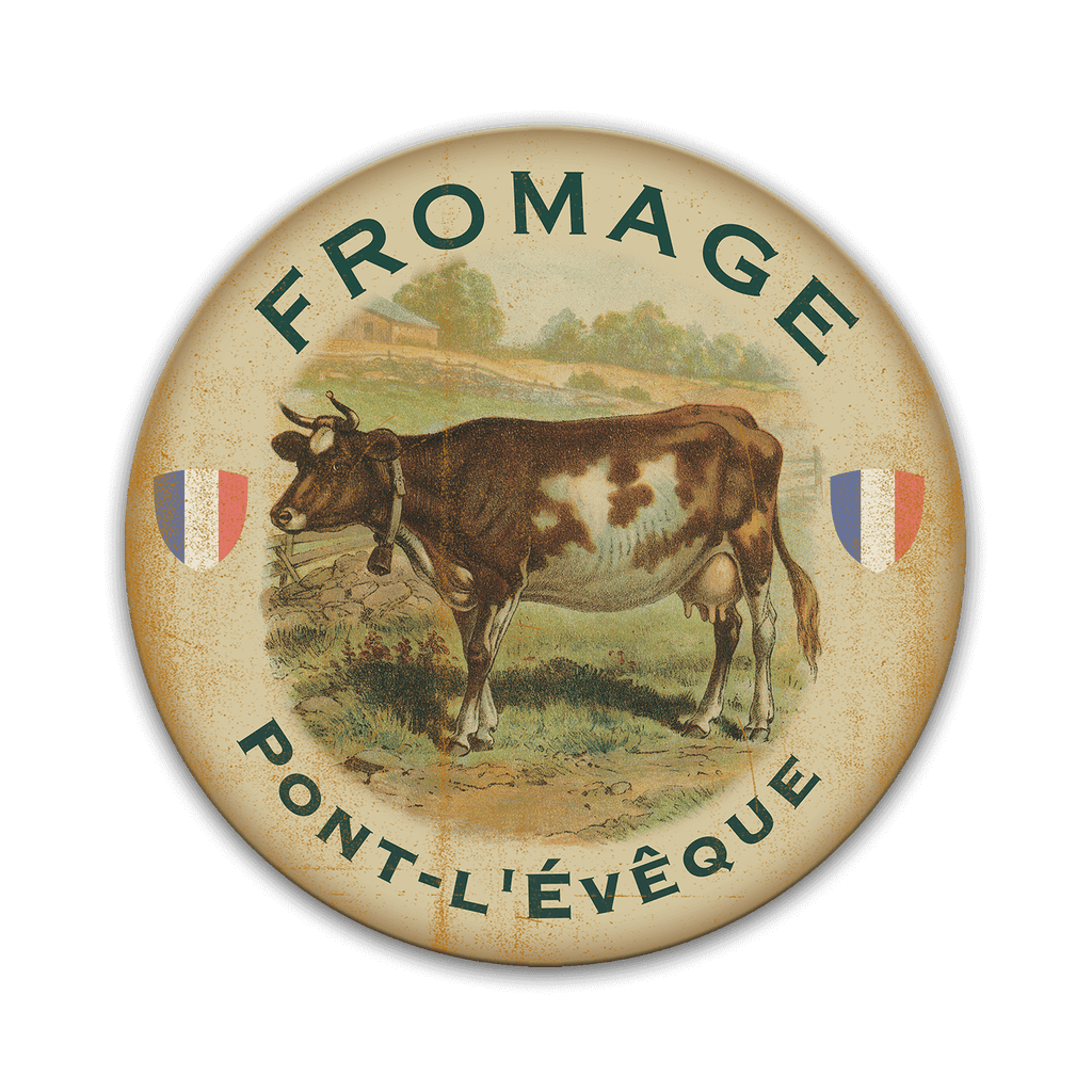 Fromage Pont-l'Évêque Cheese Label – Old Wood Signs