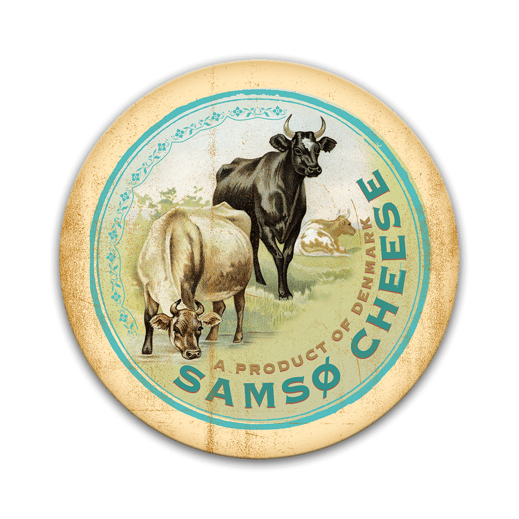 Samsø Cheese Label – Old Wood Signs