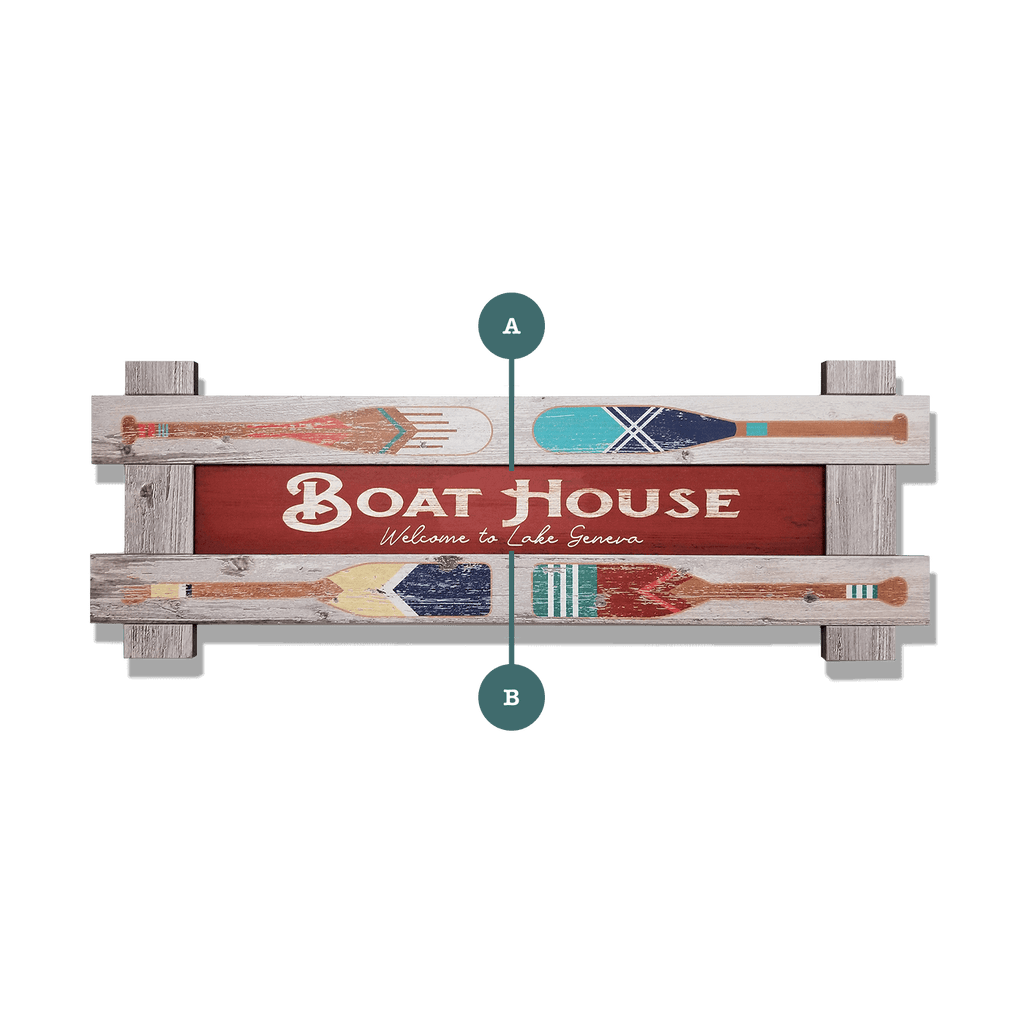 Boat House Sign - Framed Wall Decor – Old Wood Signs