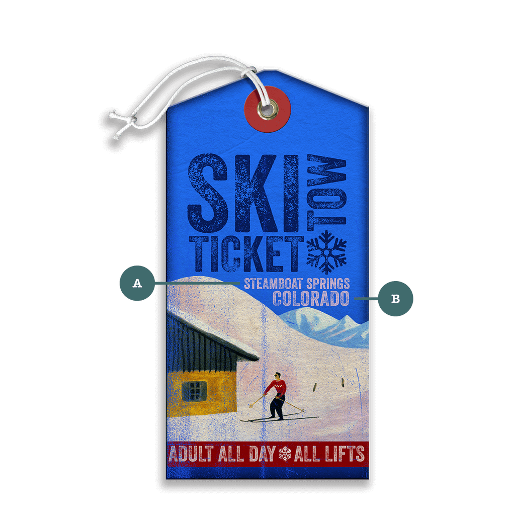 Adult All-Day Lift Ticket - Luggage Tag – Old Wood Signs