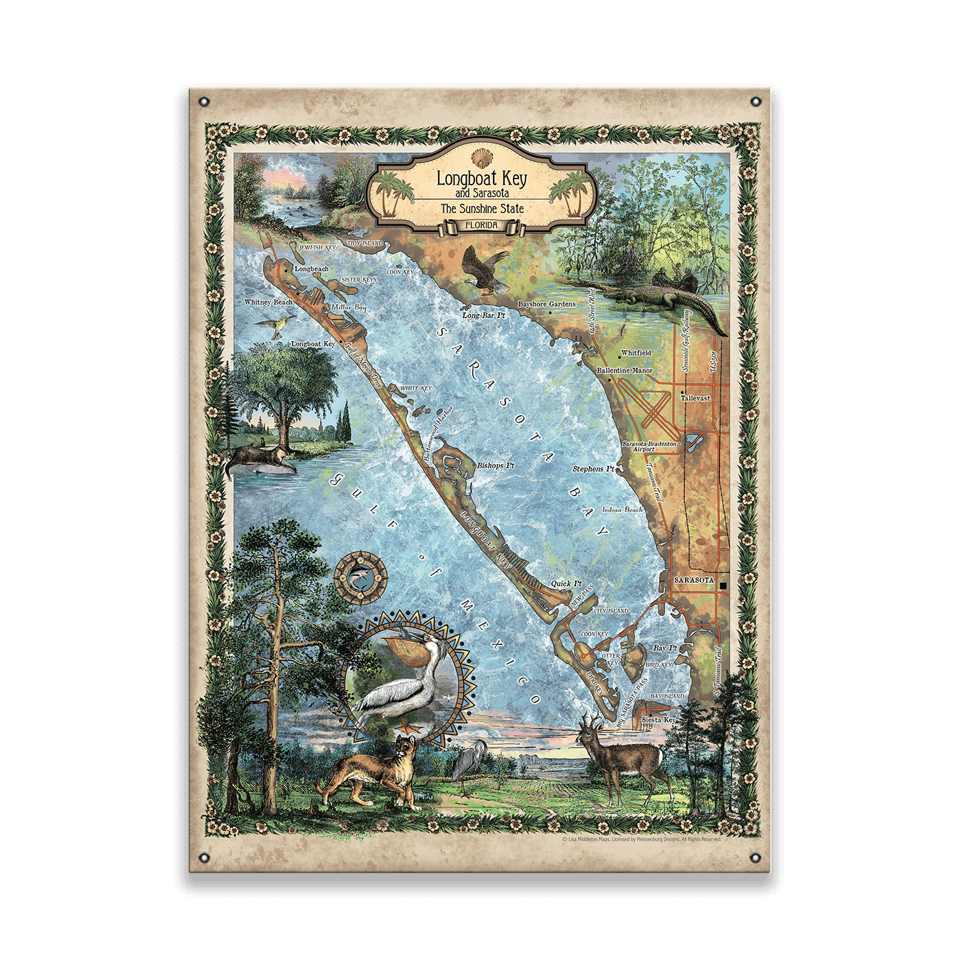 Mapa De Longboat Key, Florida