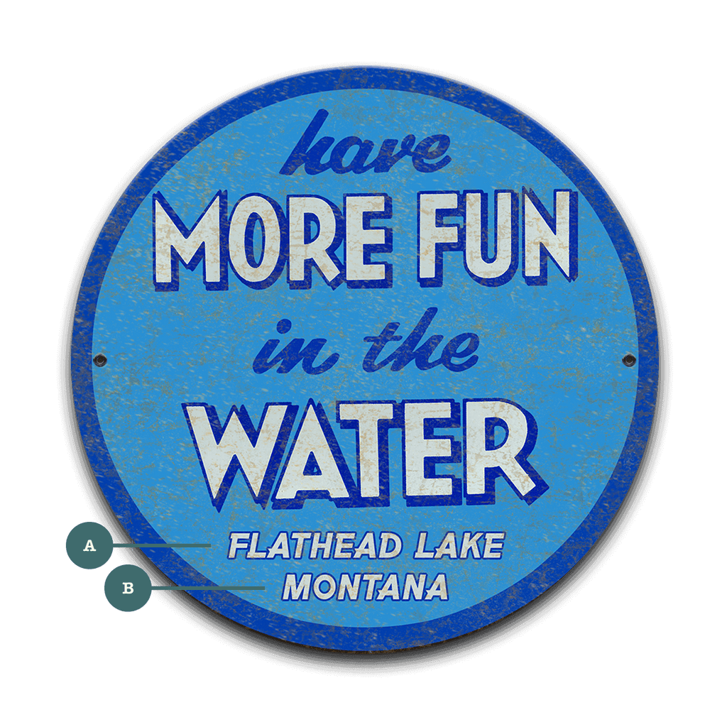 More Fun in the Water - Metal Wall Art – Old Wood Signs
