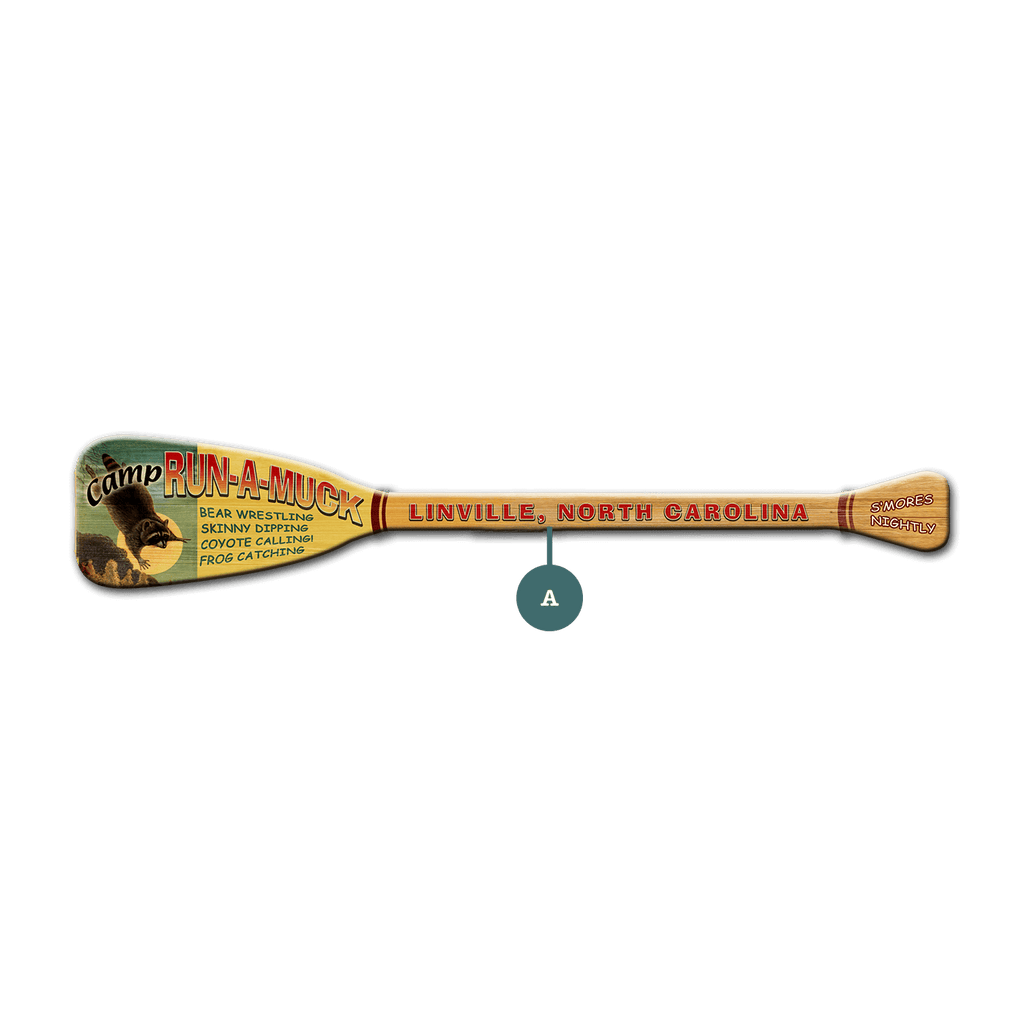 Camp Run-a-Muck Paddle - Paddles & Oars – Old Wood Signs