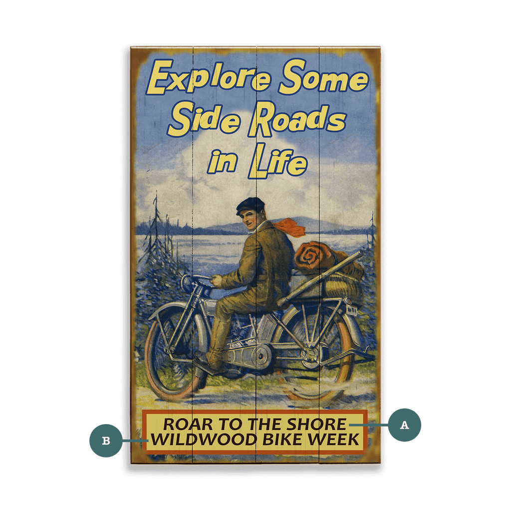 The Side Roads of Life - Wood & Metal Wall Art – Old Wood Signs
