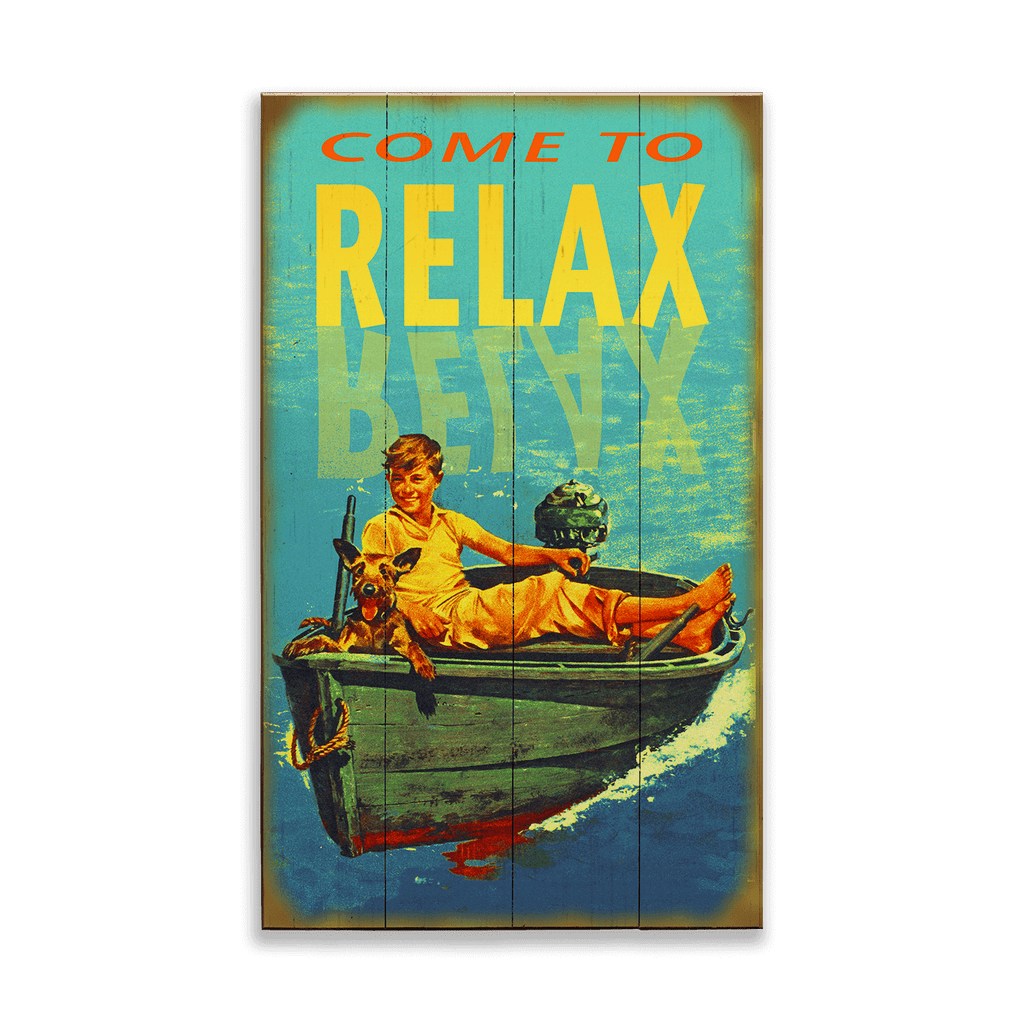 Come to Relax: Generic - Wood & Metal Wall Art – Old Wood Signs