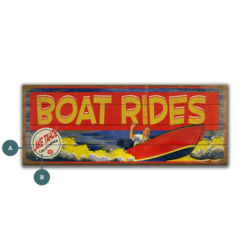 Retro Boat Rides - Wood & Metal Wall Art – Old Wood Signs