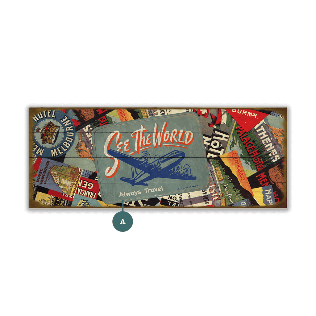See The World - Wood & Metal Wall Art – Old Wood Signs