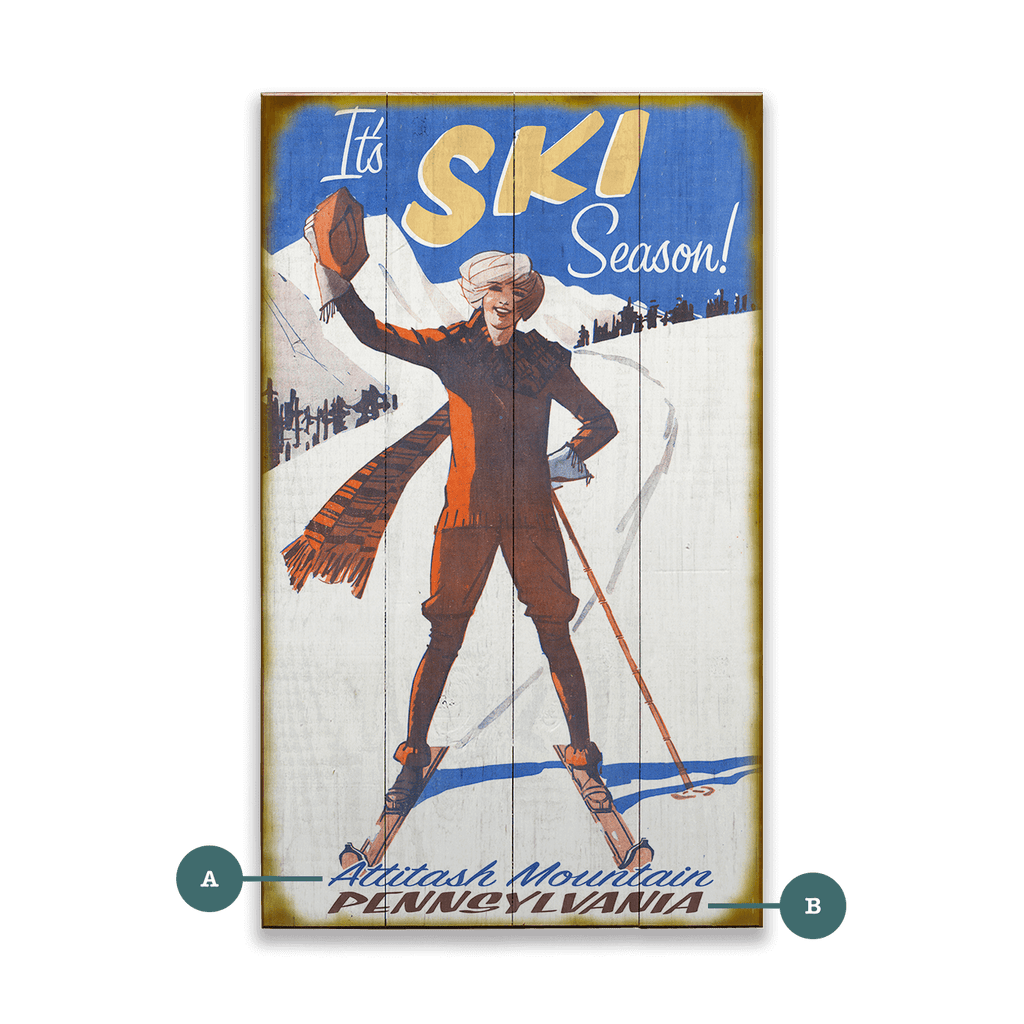 It's Ski Season - Wood & Metal Wall Art – Old Wood Signs