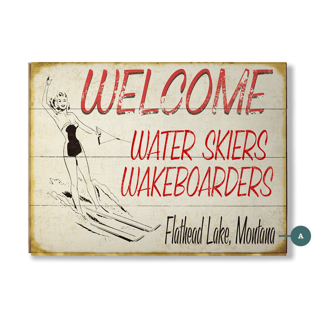 Water Sport Welcome - Wood & Metal Wall Art – Old Wood Signs